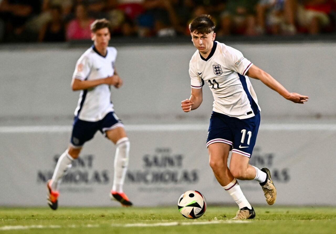 Video: Mikey Moore scores yet again for England with an outrageous ...