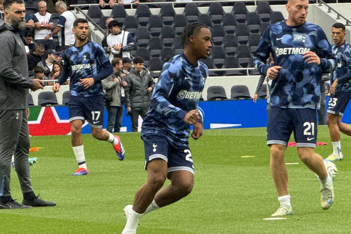 Wilson Odobert spotted at Tottenham stadium on crutches following ...