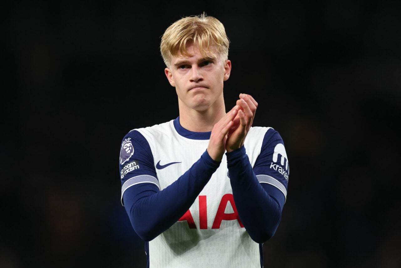 Lucas Bergvall opens up playing as a number 6 for Tottenham Hotspur ...