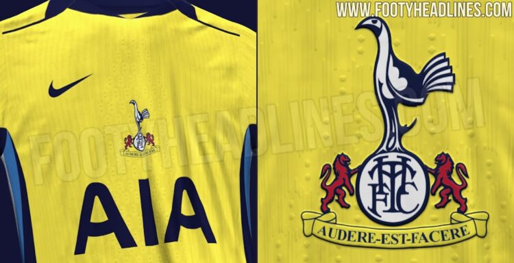 Tottenham bring back retro crest and yellow kit for 2025/26 shirt ...