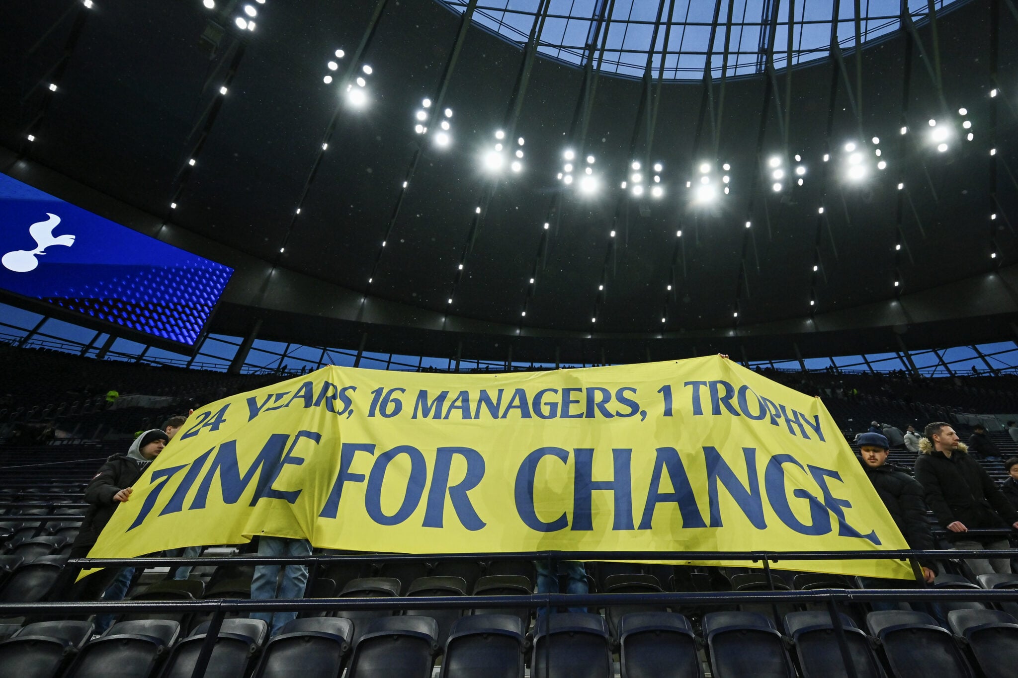 Levy Out chants hit new heights at the Tottenham Hotspur Stadium ...