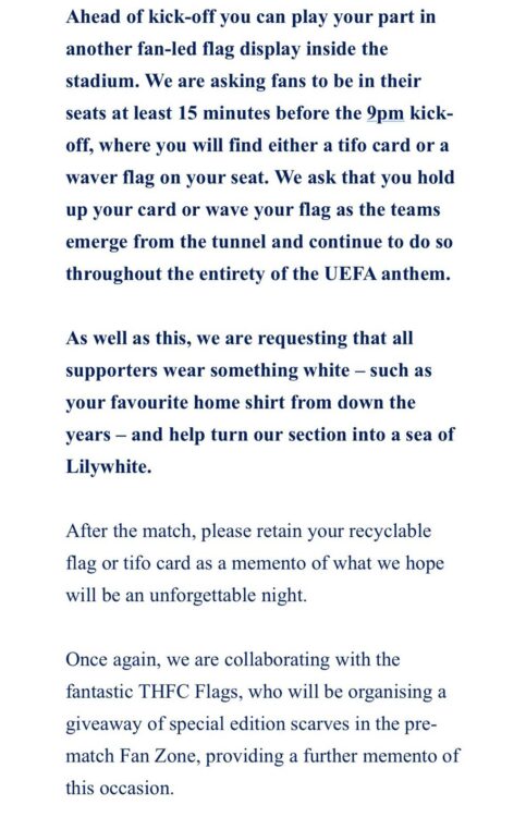 Tottenham Hotspur reveal plans for tifo display at Europa League final ...